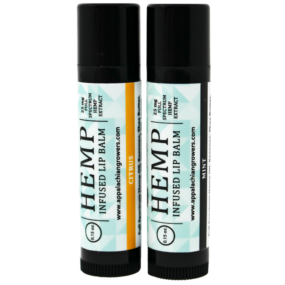 Hemp Lip Balm | 25 mg CBD Lip Balms | Appalachian Growers